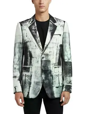 Alexander McQueen Trompe-l'oeil Single-breasted Blazer - Black