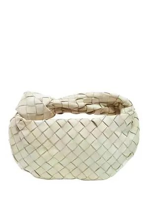 Bottega Veneta Jodie Mini Intrecciato Tote Bag - White