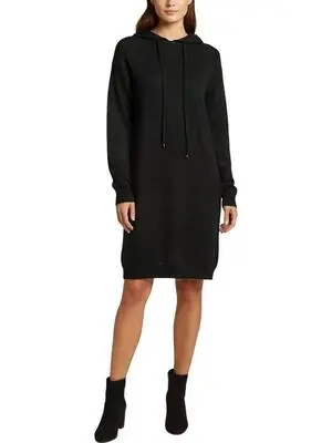 Elisabetta Franchi Lurex Hooded Mini Dress - Black