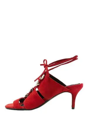 ALEXANDER WANG Studded Caged Sandals - Red