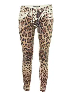 Dolce & Gabbana Animal Print Pop Fit Jeans - Brown