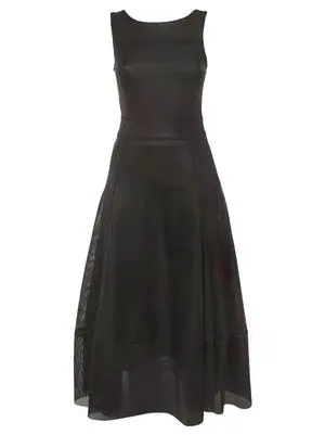Maje Mesh Midi Dress - Black