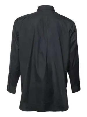 Roberto Cavalli Graphic-print Button-down Cotton Shirt - Black