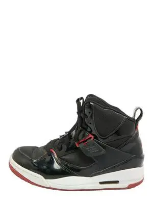 JORDAN Flight 45 Patent Leather Sneakers - Black