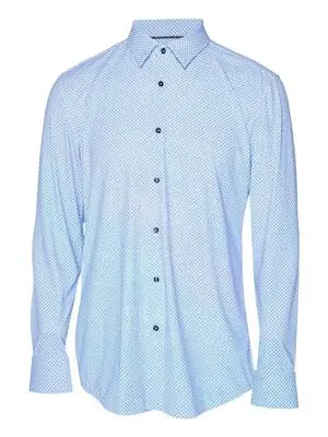 BOSS Printed Slim-fit Shirt - Blue