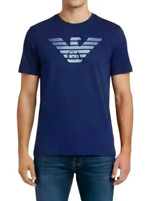 Emporio Armani Logo-print Short-sleeve T-shirt - Blue