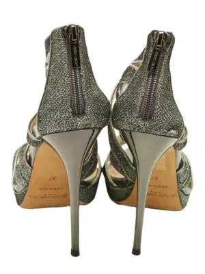 JIMMY CHOO Jimmy Choo Glitter Collar Platform Sandals