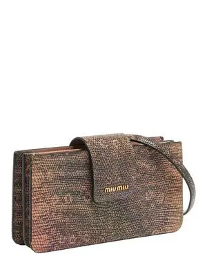 Miu Miu Magnetic Fastening Cross Body Bag - Black