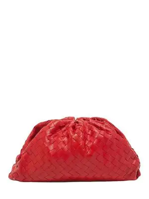 Bottega Veneta The Pouch Clutch Bag - Red