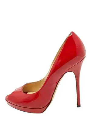 JIMMY CHOO Luna Peep-toe Pumps - Red
