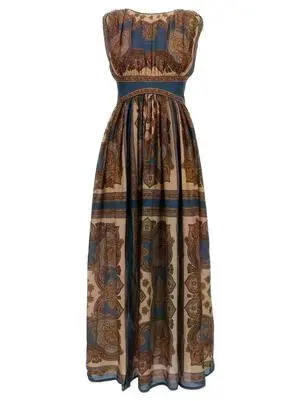 Zimmermann Paisley-print Sleeveless Maxi Dress - Neutrals