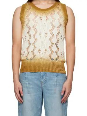EGONLAB Openwork Knitted Vest - Multicolor