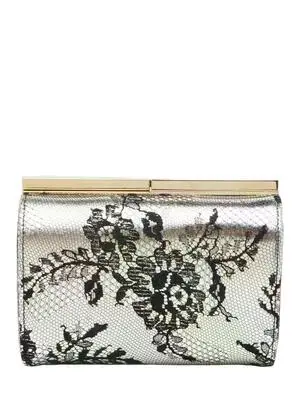 JIMMY CHOO Camille Lace Clutch Bag - Silver