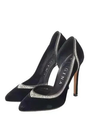 GINA Crystal-embellished D'orsay Pumps - Black
