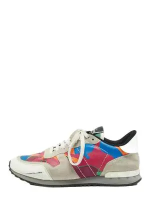 Valentino Garavani Valentino Garavani Rockrunner Leather Sneakers Grey