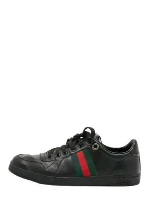 Gucci Web Detail Low-top Sneakers - Black