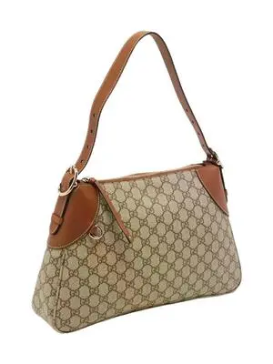Gucci Gg Emblem Shoulder Bag - Neutrals