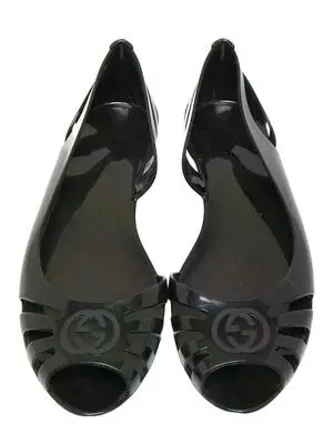 Gucci Marola Logo Detail Ballet Flats - Black