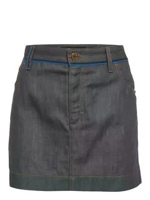 LOUIS VUITTON Mini Skirt With Contrast Stitching - Grey