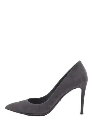Dolce & Gabbana Suede Pointed Toe Stiletto Pumps - Grey
