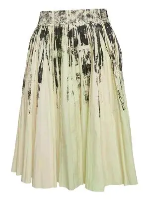 Bottega Veneta Printed Pleated Skirt - Neutrals