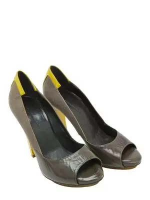 Balenciaga Peep-toe Platform Pumps - Grey