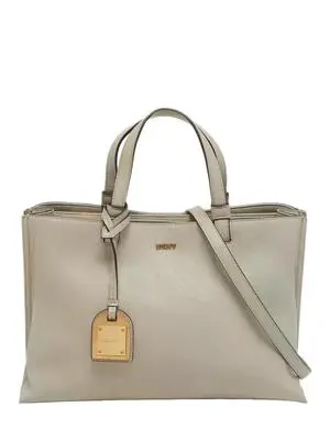 Dkny Alya Leather Tote Bag - Neutrals
