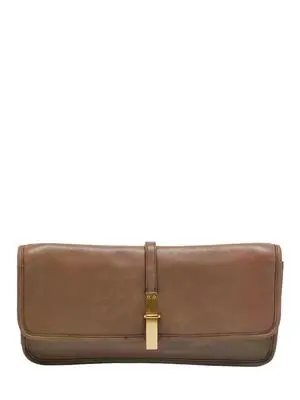 Marc Jacobs Flap Leather Clutch Bag - Brown