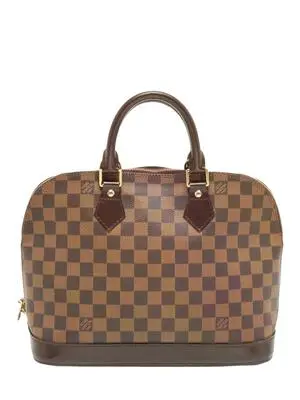 LOUIS VUITTON Alma Damier Ebene Tote Bag - Brown
