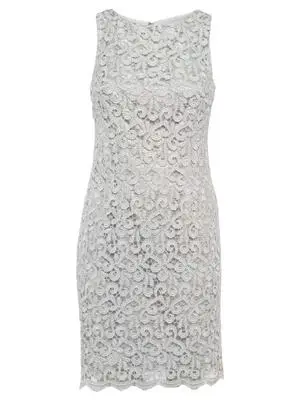 ONYX NITE Guipure-lace Mini Dress - Silver