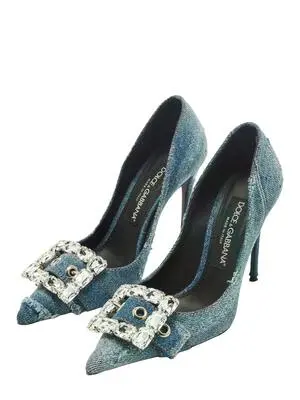 Dolce & Gabbana Bellucci Buckle-detail Pumps - Blue