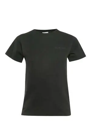 Balenciaga Logo Embroidered T-shirt - Black