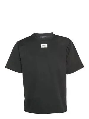 Dolce & Gabbana Crew-neck Logo-patch T-shirt - Black