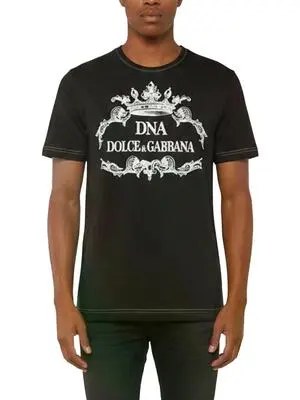 Dolce & Gabbana Dna Logo-print T-shirt - Black