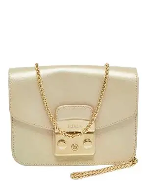 Furla Metropolis Leather Crossbody Bag - Neutrals