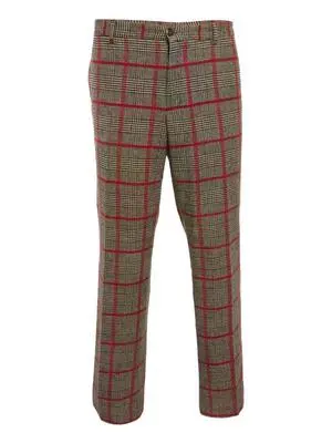 Etro Glen Plaid Straight-fit Trousers - Brown