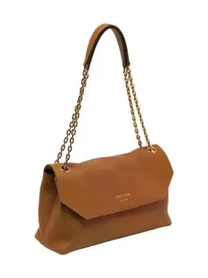 Prada Calf Leather Shoulder Bag - Brown