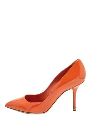 Dolce & Gabbana Patent Leather Pointed-toe Pumps - Orange