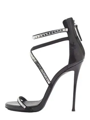 GIUSEPPE ZANOTTI Crystal-embellished Ankle-strap Stiletto Sandals - Black