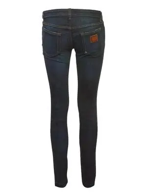 Dolce & Gabbana Logo Plaque Skinny Jeans - Blue