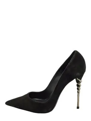 LE SILLA Suede Spiral Heel Pumps - Black