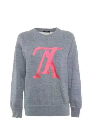 LOUIS VUITTON Logo Embroidered Sweatshirt - Grey