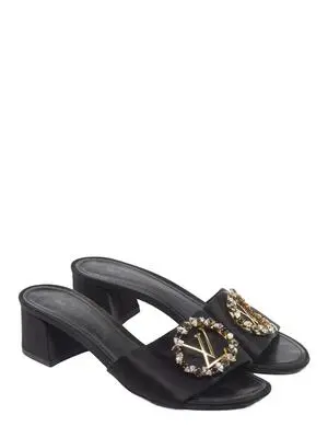 LOUIS VUITTON Madeleine Crystal-embellished Heeled Sandals - Black