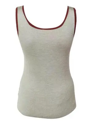 Chloé Ribbed Knit Tank Top - Grey