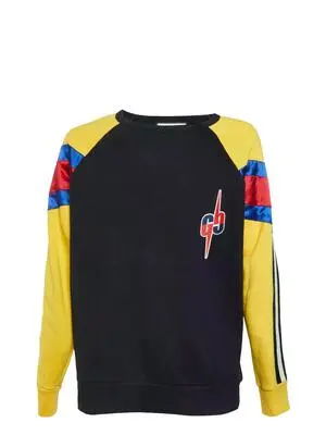 Gucci Gg Logo Embroidered Sweatshirt - Black