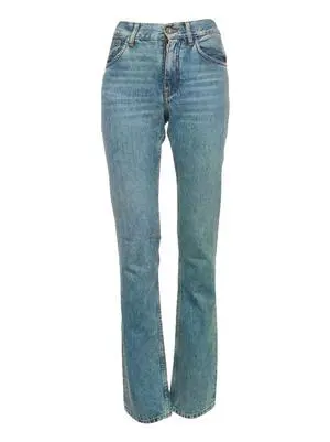 Attico Five-pocket Straight-leg Jeans - Blue