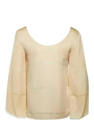 Elisabetta Franchi Long-sleeved Blouse - Neutrals