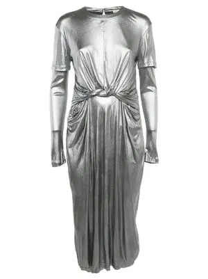 Loewe Front Twist Maxi Dress - Silver