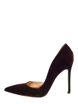 GIANVITO ROSSI D'orsay Suede Pumps - Red