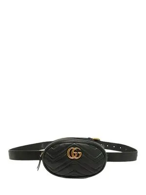 Gucci Gg Marmont Matelassé Belt Bag - Black